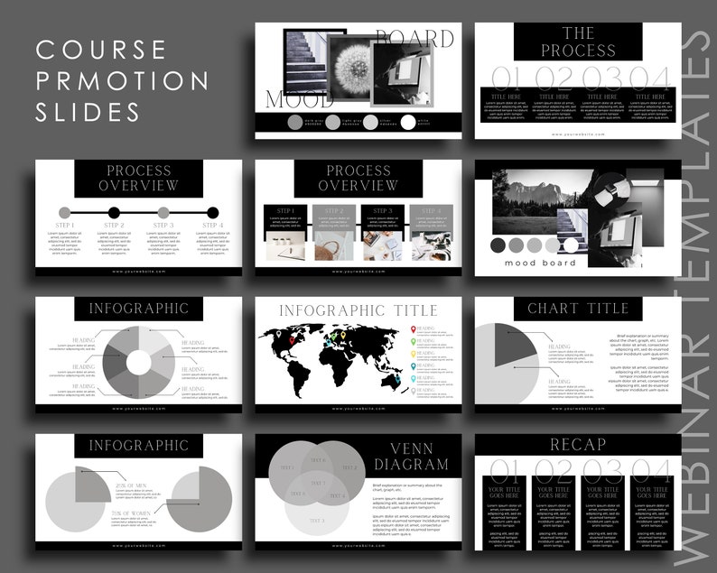 Webinar Template & Slide Deck Template Canva, Course Webinar ...