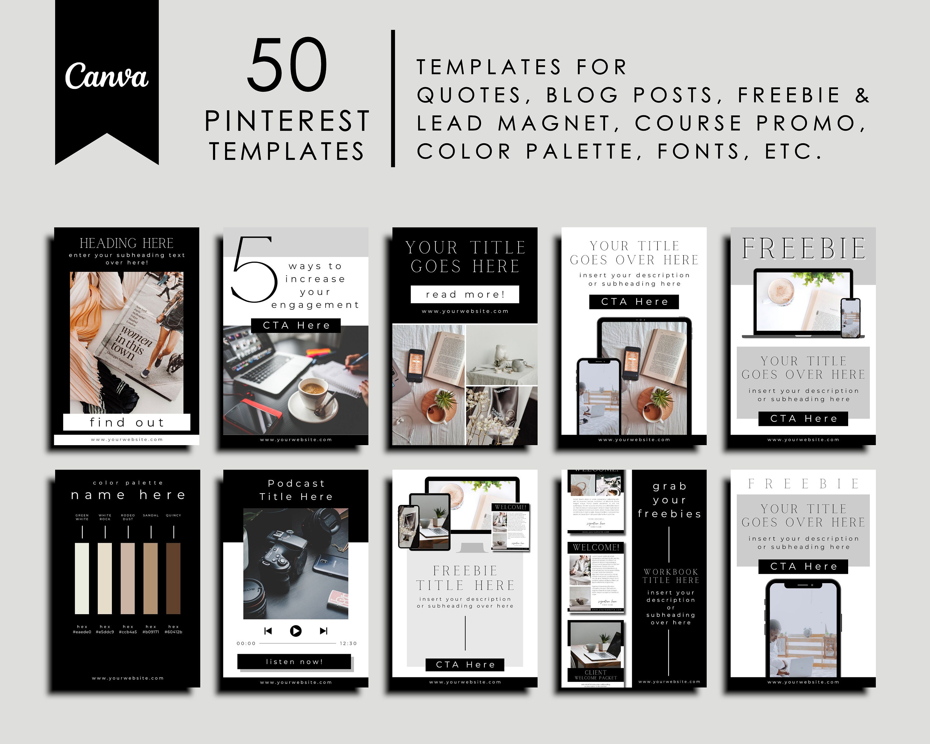 Canva Templates Bundle Coaching Business Template Toolkit - Etsy Canada