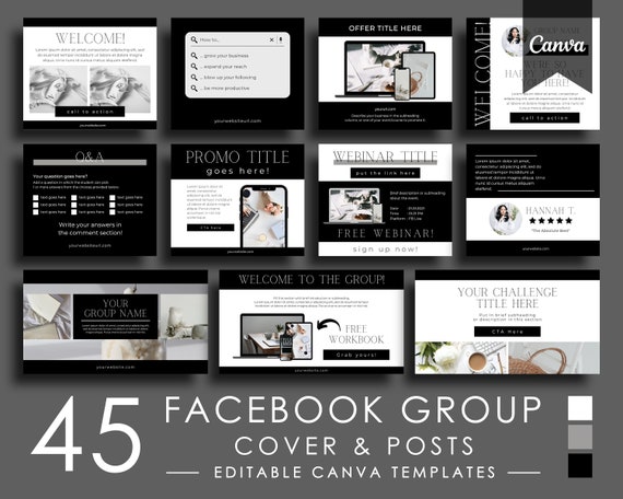 Facebook Templates Canva Facebook Group Engagement Posts - Etsy