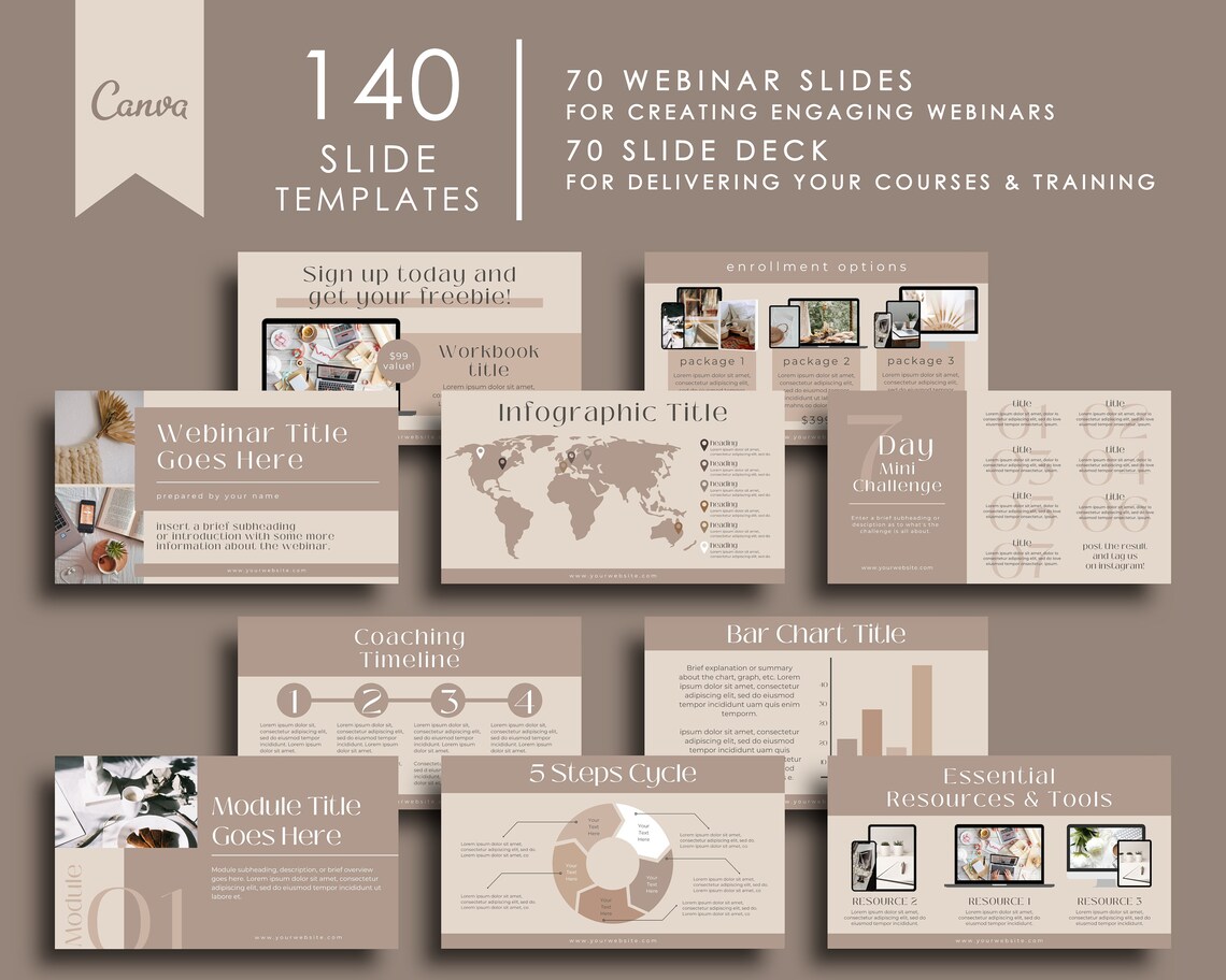 Canva Templates Bundle Boho Coaching Business Template - Etsy