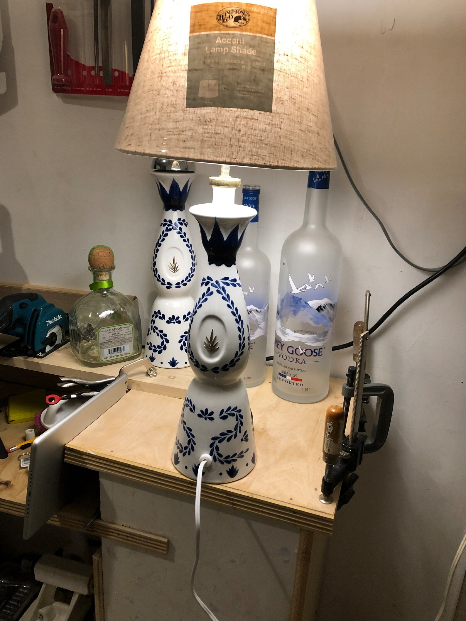 Hand Made Clase Azul Reposado Tequila Lamp Table Lamp .home Decorations ...