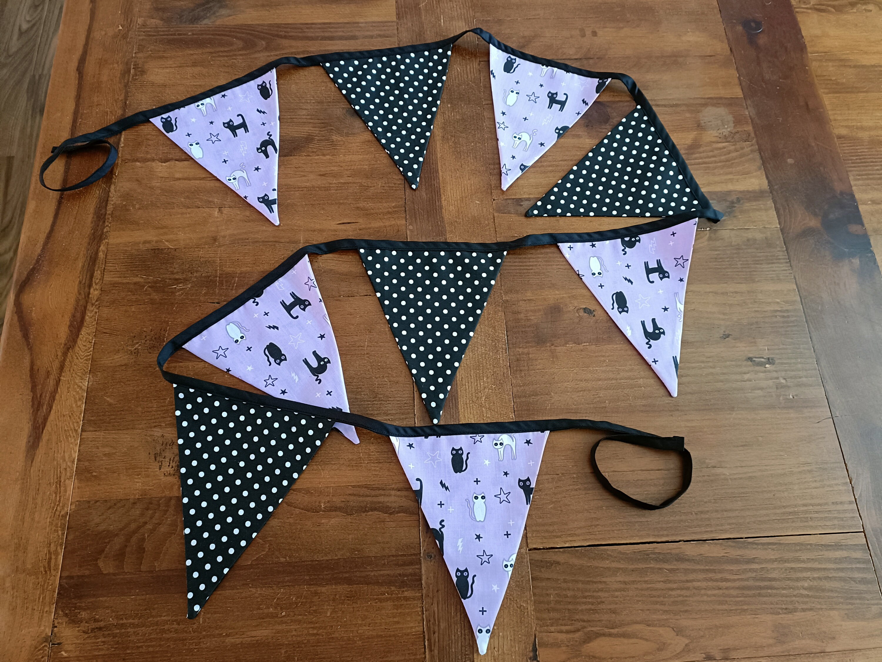 Halloween Fall Bunting Trick or Treat Halloween Cats Bunting Lilac ...