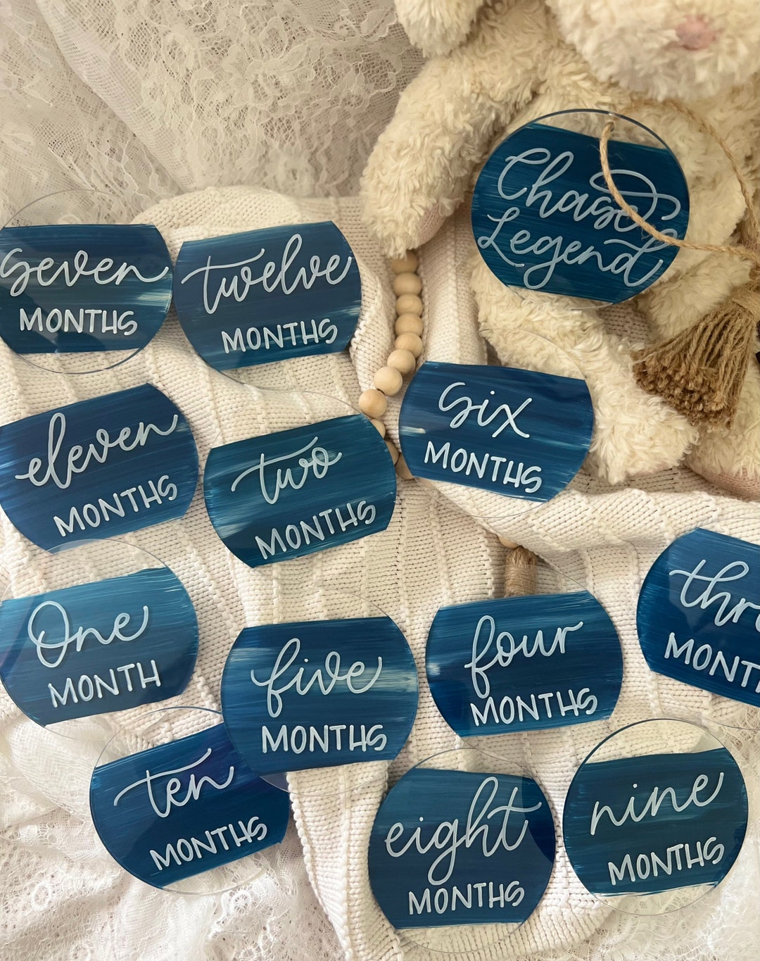 Hand Lettered Baby Milestones Gift Hand Lettered Milestones Baby Shower ...