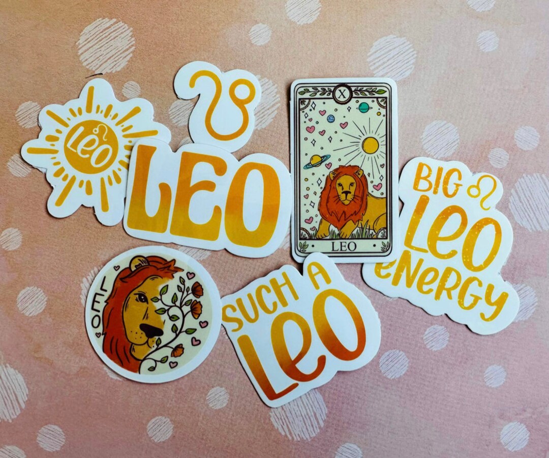 Leo Stickers, Leo Sticker Pack, Astrology Stickers, Sign Stickers, Leo ...