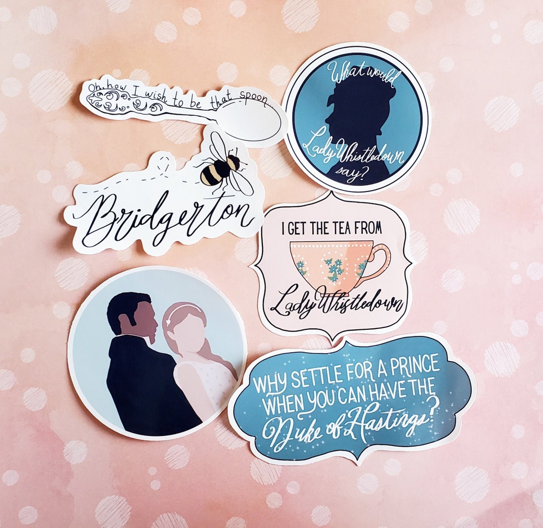 Bridgerton Sticker Pack, Lady Whistledown, Waterproof Vinyl Stickers - Etsy