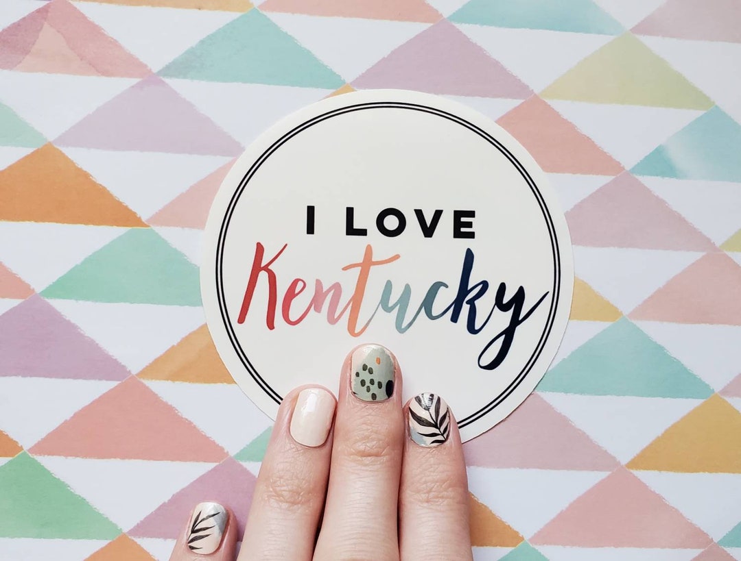 I Love Kentucky Sticker, Kentucky Sticker, State Sticker, Laptop ...