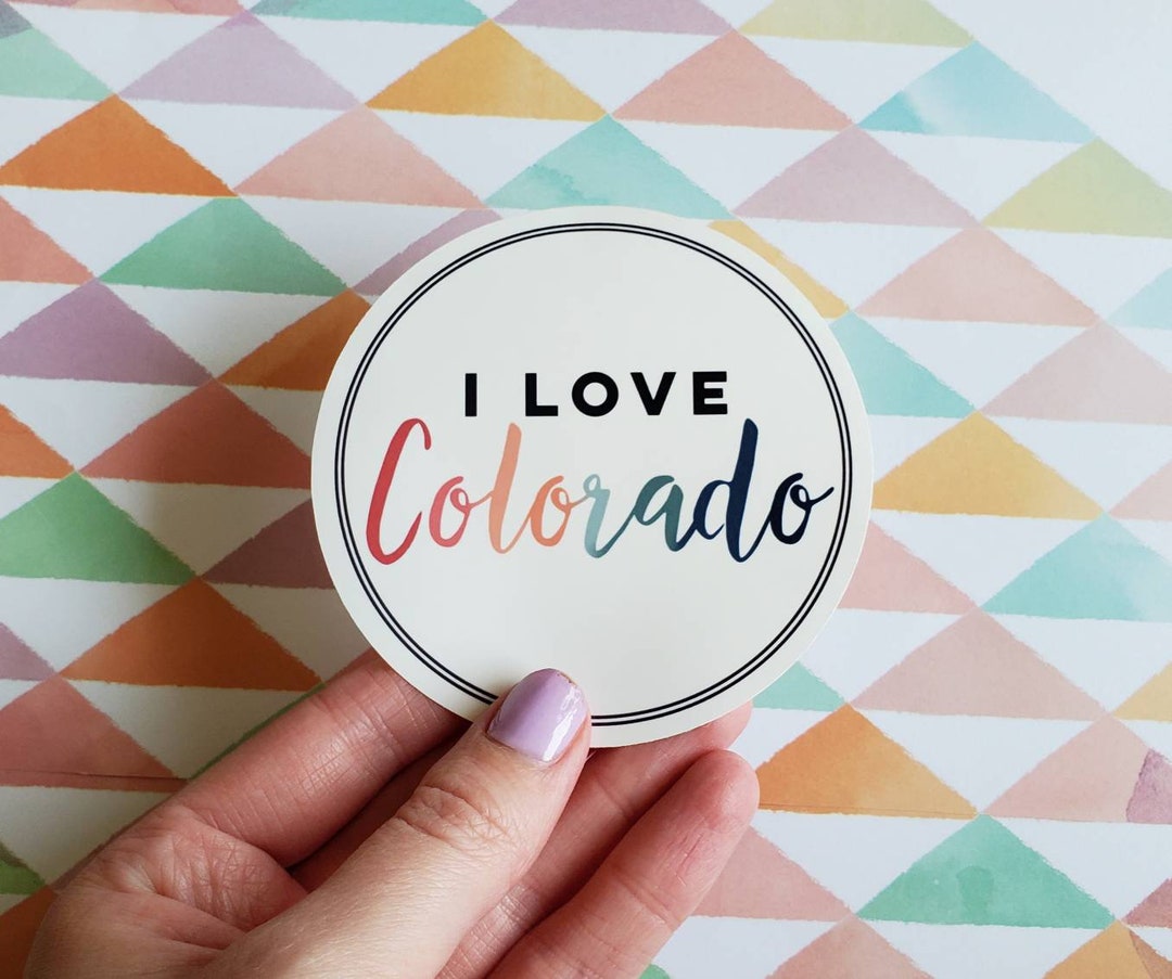 I Love Colorado Sticker, Waterproof Vinyl Sticker for Laptop ...