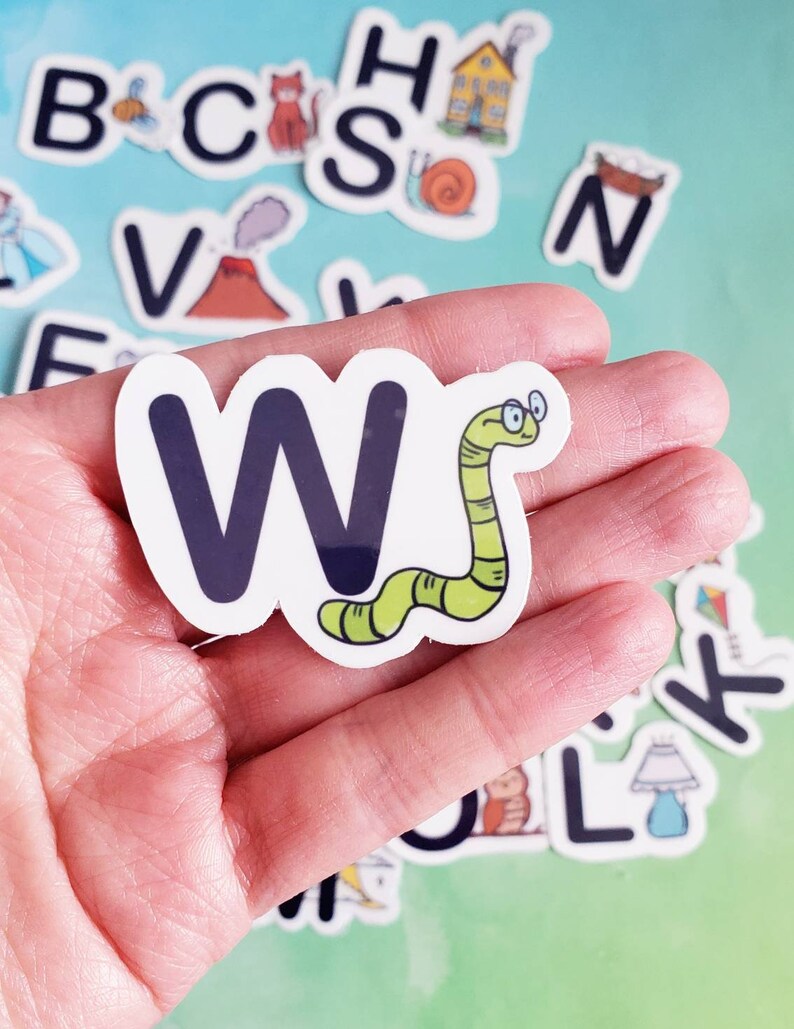Alphabet Stickers ABC Labels for Learning to Read Learn - Etsy