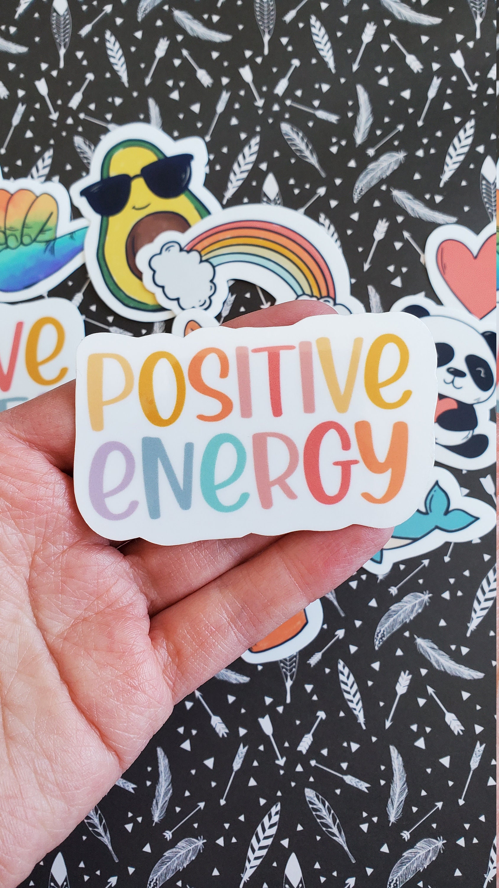 12 Stickers Positive Energy Sticker Pack Quote Stickers - Etsy