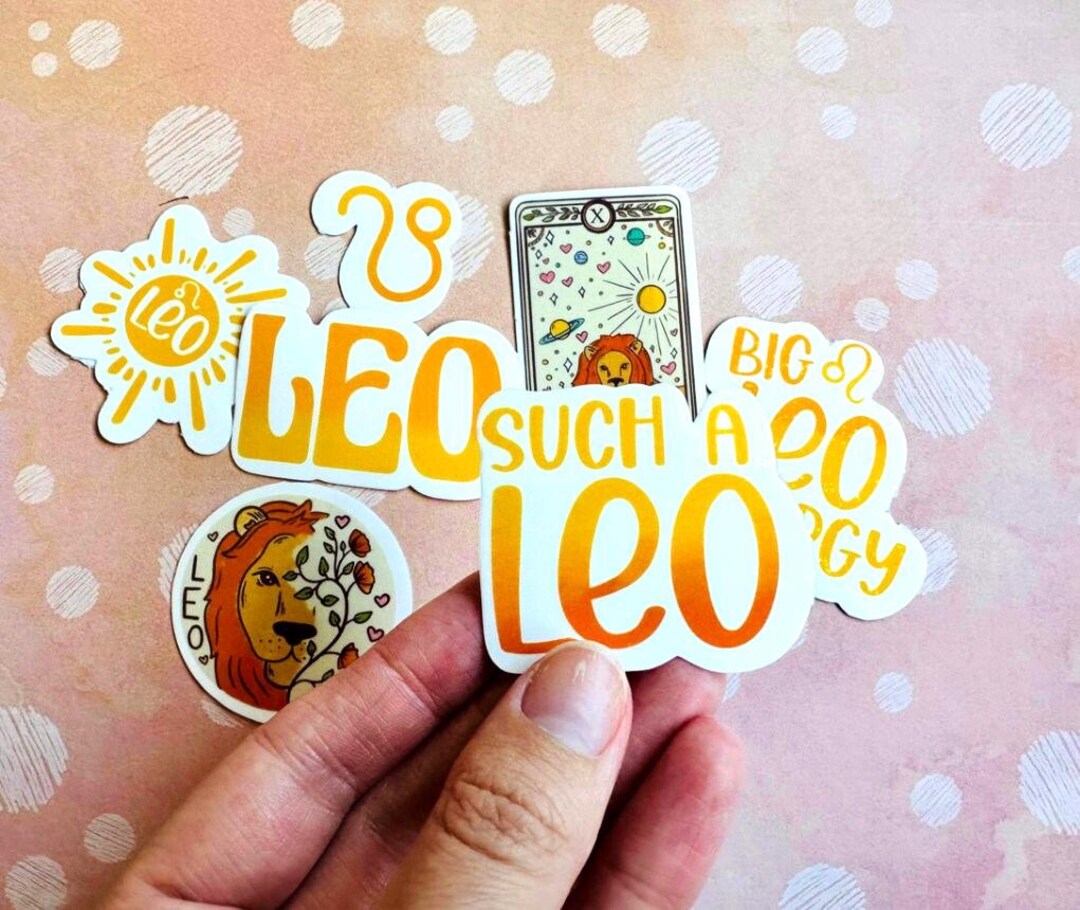 Leo Zodiac Stickers, 7 Stickers in This Pack, Waterproof, Vinyl - Etsy