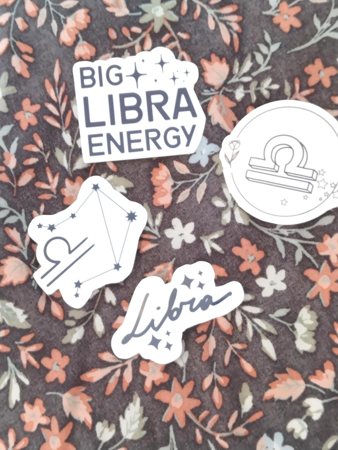 Libra Zodiac Stickers, Black and White Vinyl, Waterproof (4 Pack) - Etsy