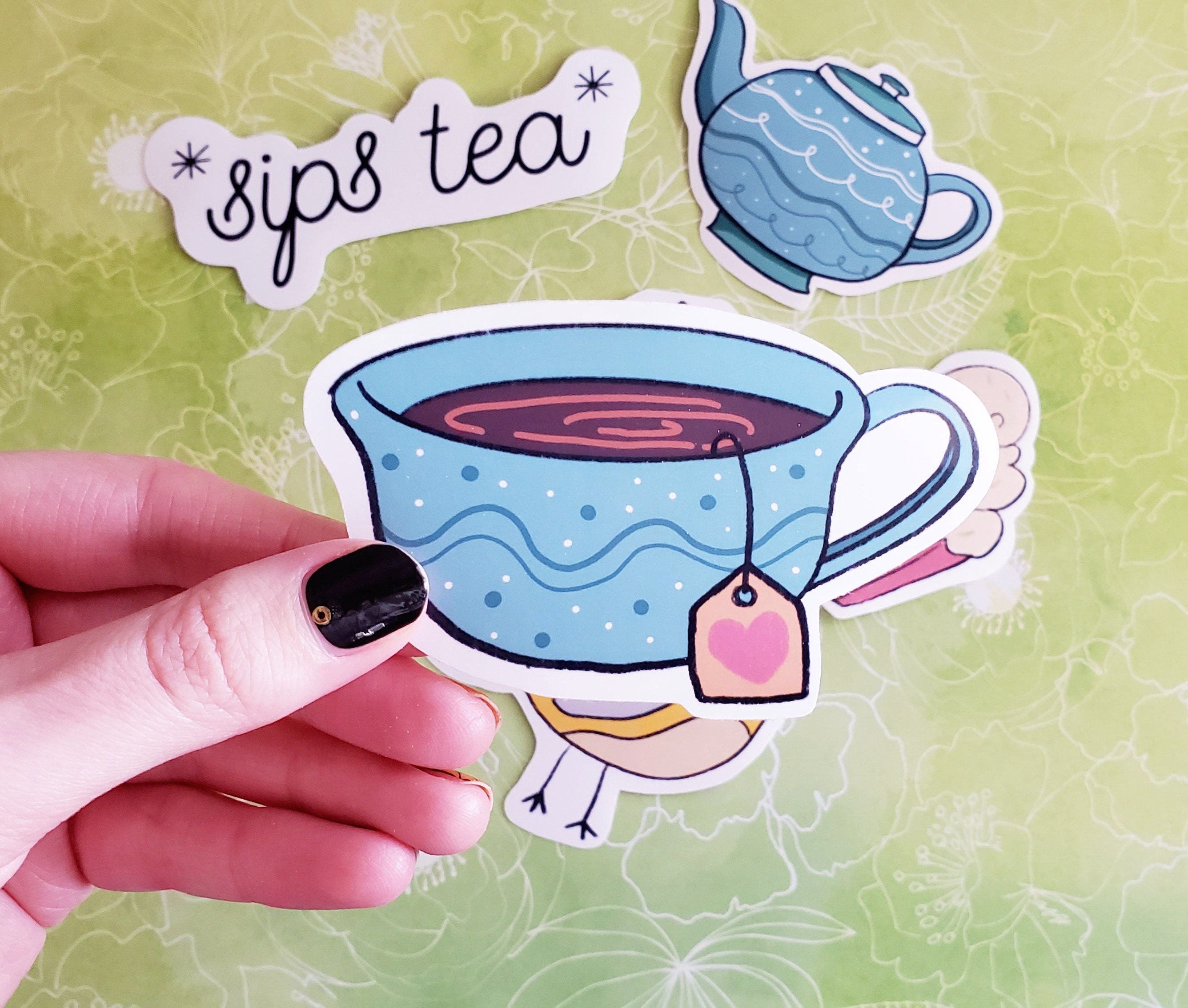 Tea Stickers Tea Stickers for Planner Tea Sticker Pack for - Etsy