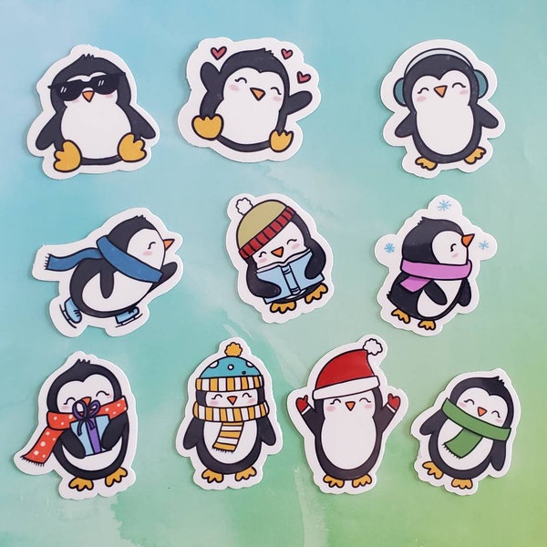 Penguin Stickers - Etsy