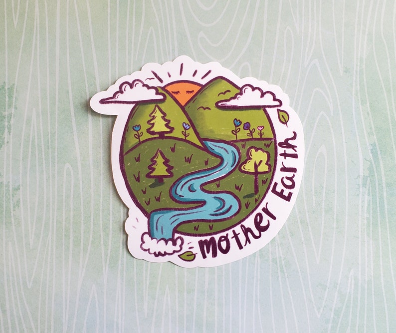 Mother Earth Sticker Earth Day Sticker Earth Sticker - Etsy Mother Earth Sticker Earth Day Sticker Earth Sticker - Etsy