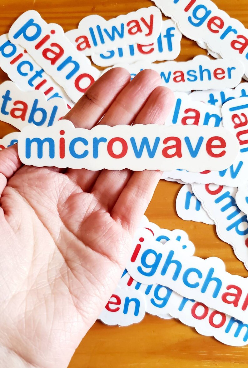 30 Educational Word Stickers, Learn to Read, Vowel Consonant Labels - Etsy