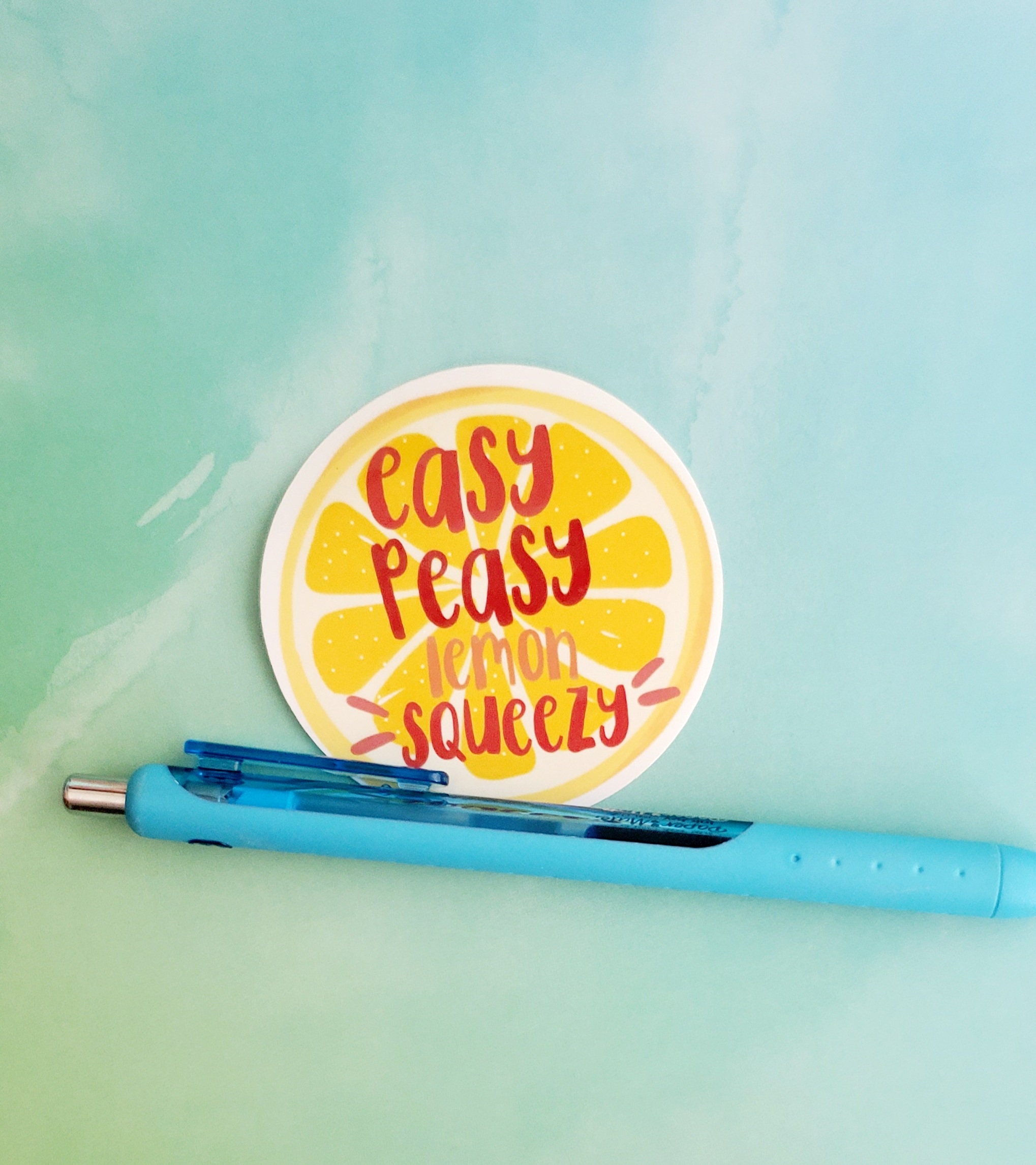 Easy Peasy Lemon Squeezy Vinyl Sticker, Waterproof Vinyl - Etsy