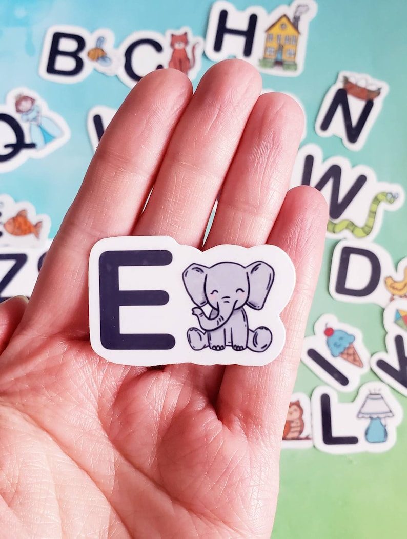 Alphabet Stickers ABC Labels for Learning to Read Learn - Etsy