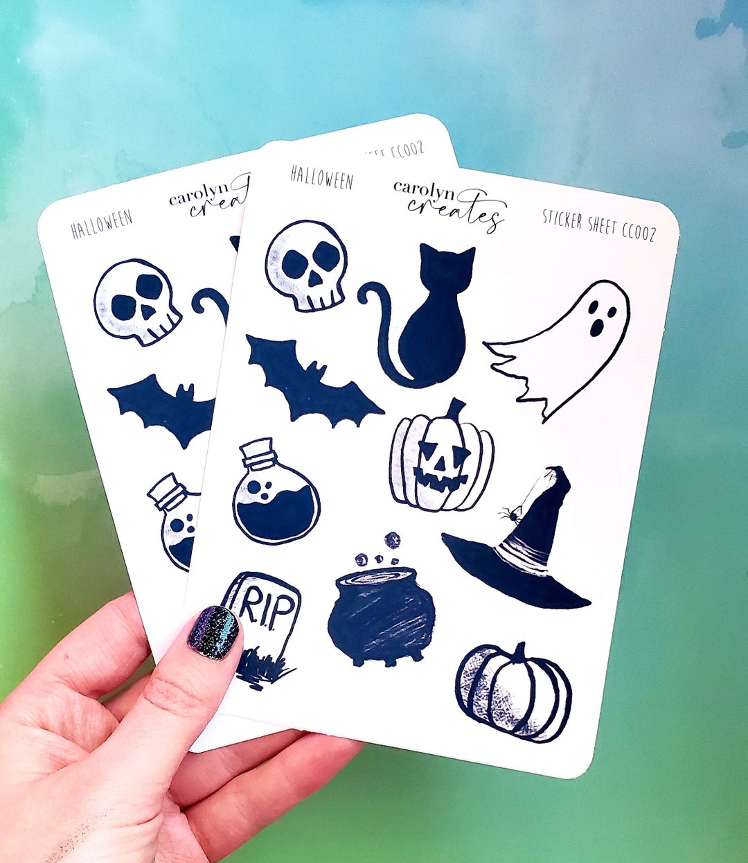 Halloween Sticker Sheets, Halloween Planner Stickers, Fall Stickers ...