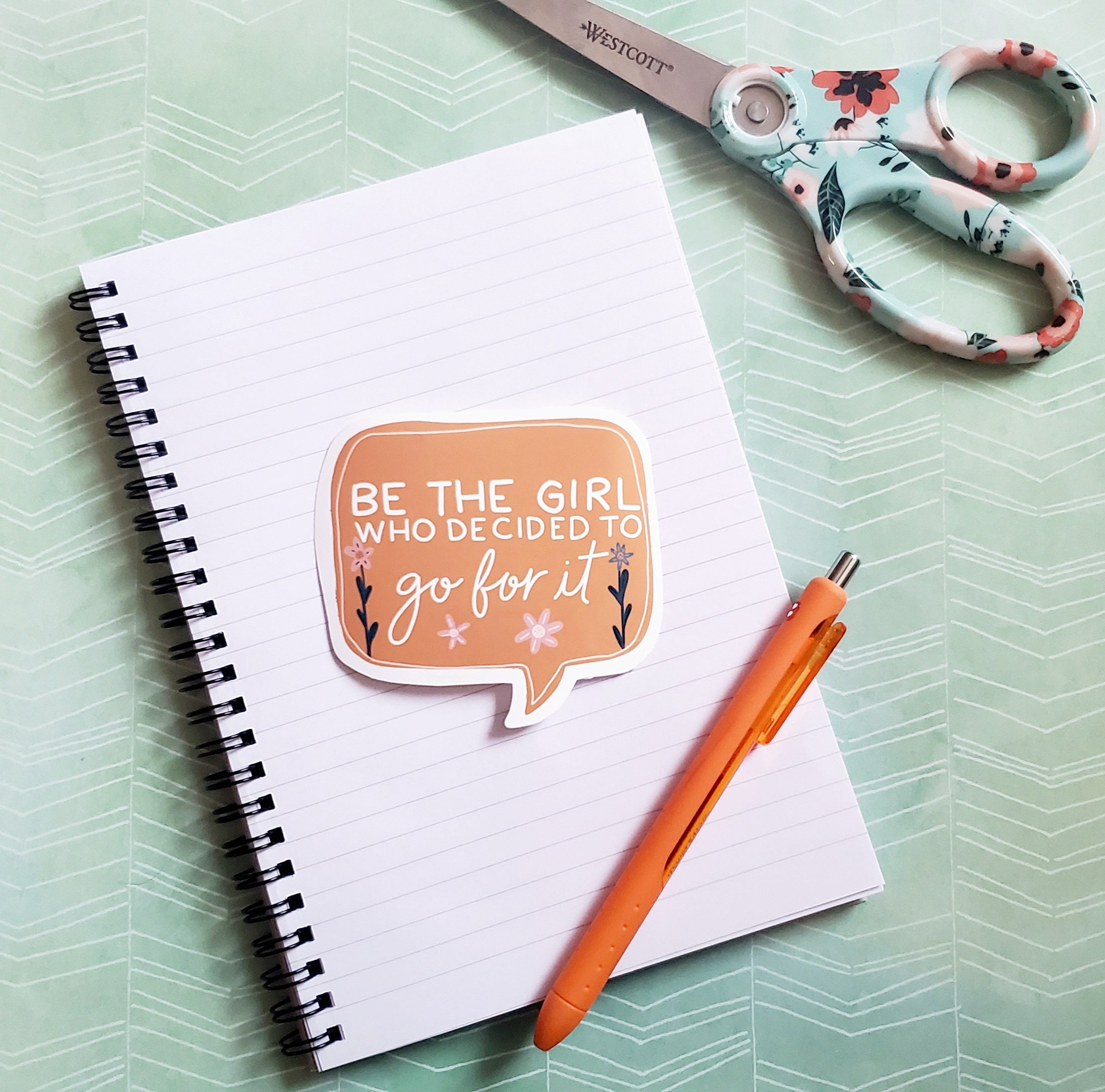 Be the Girl Who Decided to Go For It Sticker Motivational | Etsy