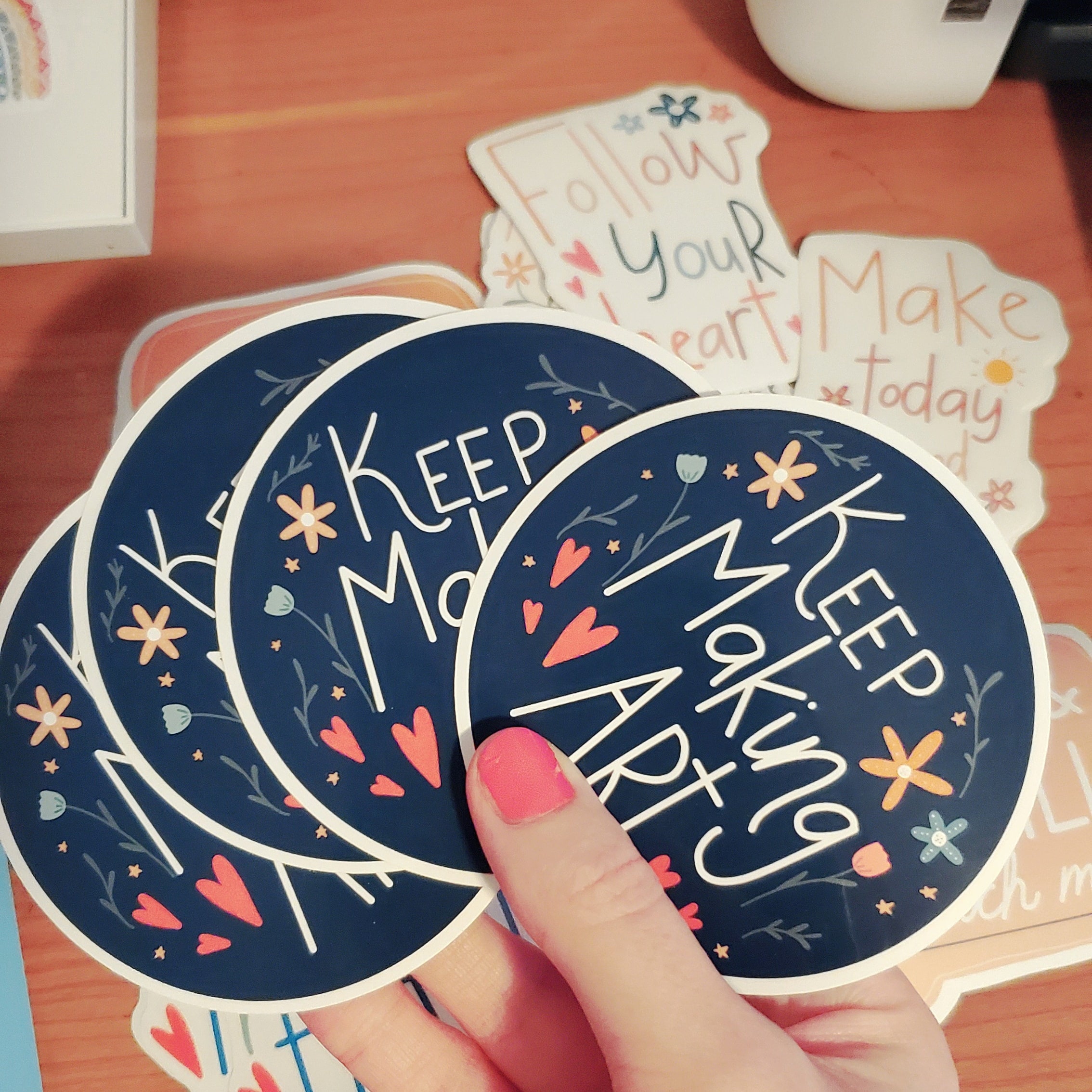 Keep Making Art Motivational Sticker Quote Sticker Laptop - Etsy