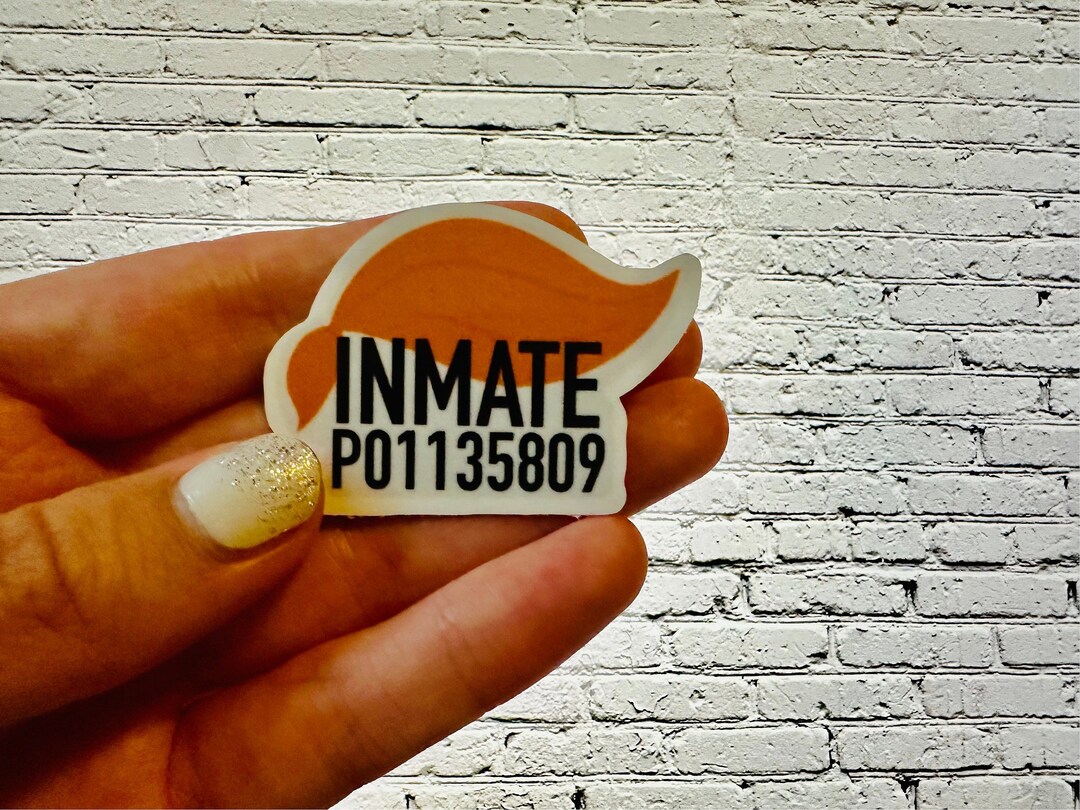 Trump Inmate Waterproof Vinyl Sticker Laptop Sticker Anti Trump Sticker ...