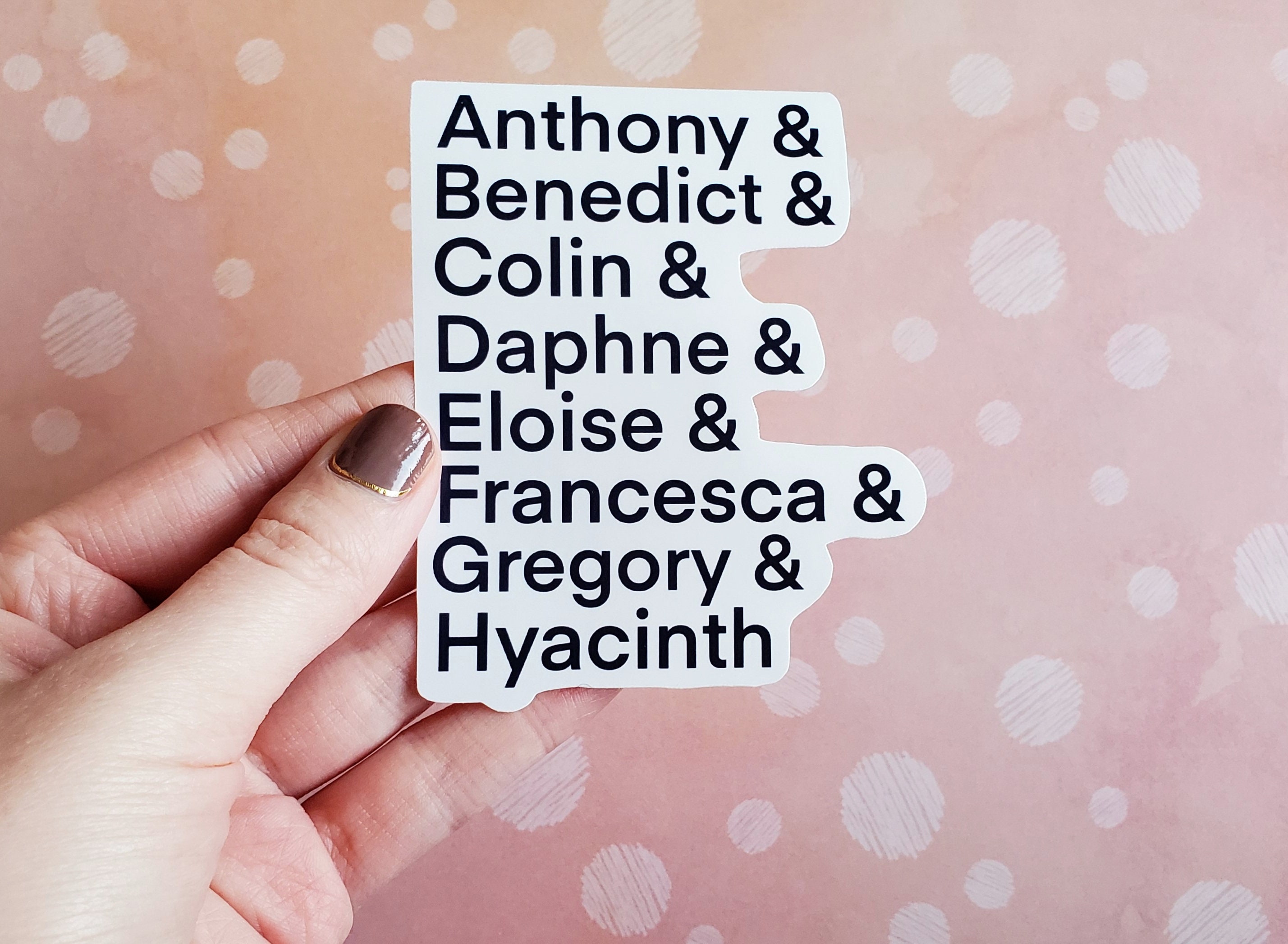 Bridgerton Name Sticker Lady Whistledown Stickers Sticker | Etsy