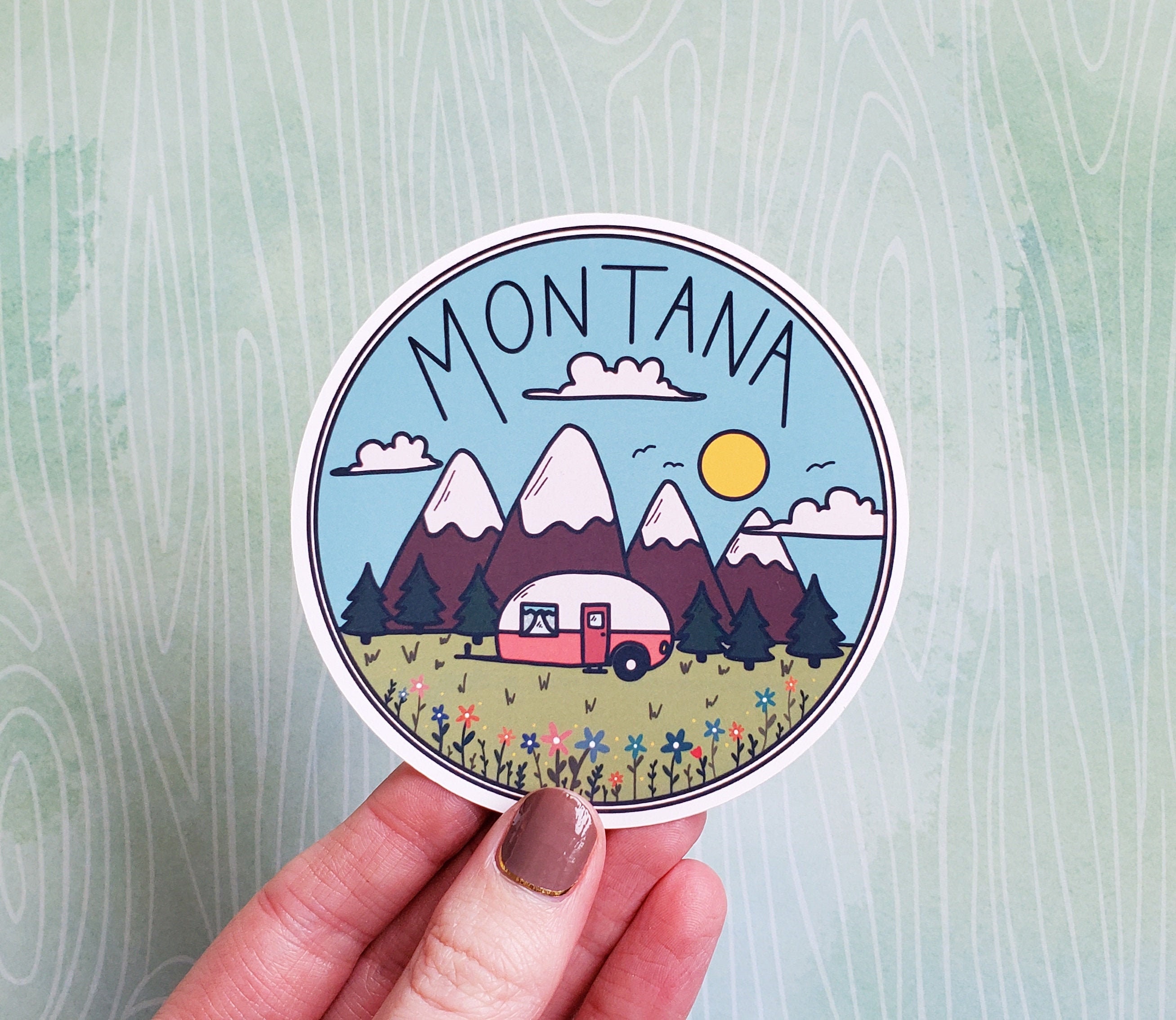 Montana Sticker Montana Stickers Adventure Stickers MT | Etsy