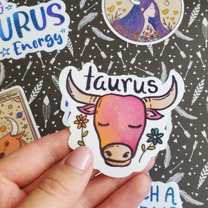 Taurus Stickers, Taurus Sticker Pack, Astrology Stickers, Sign Stickers ...