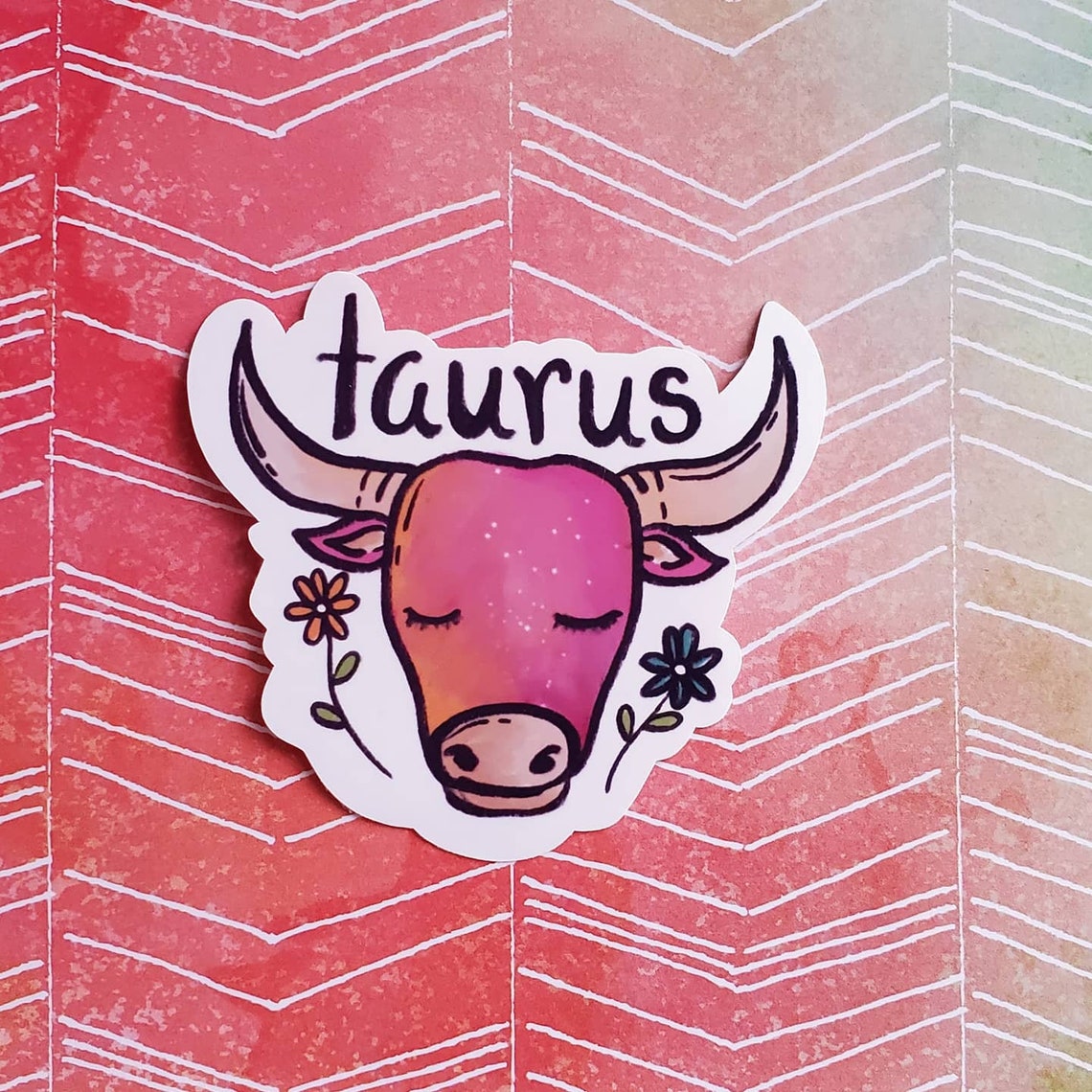 Taurus Bull Sticker Taurus Sticker Horoscope Sticker - Etsy
