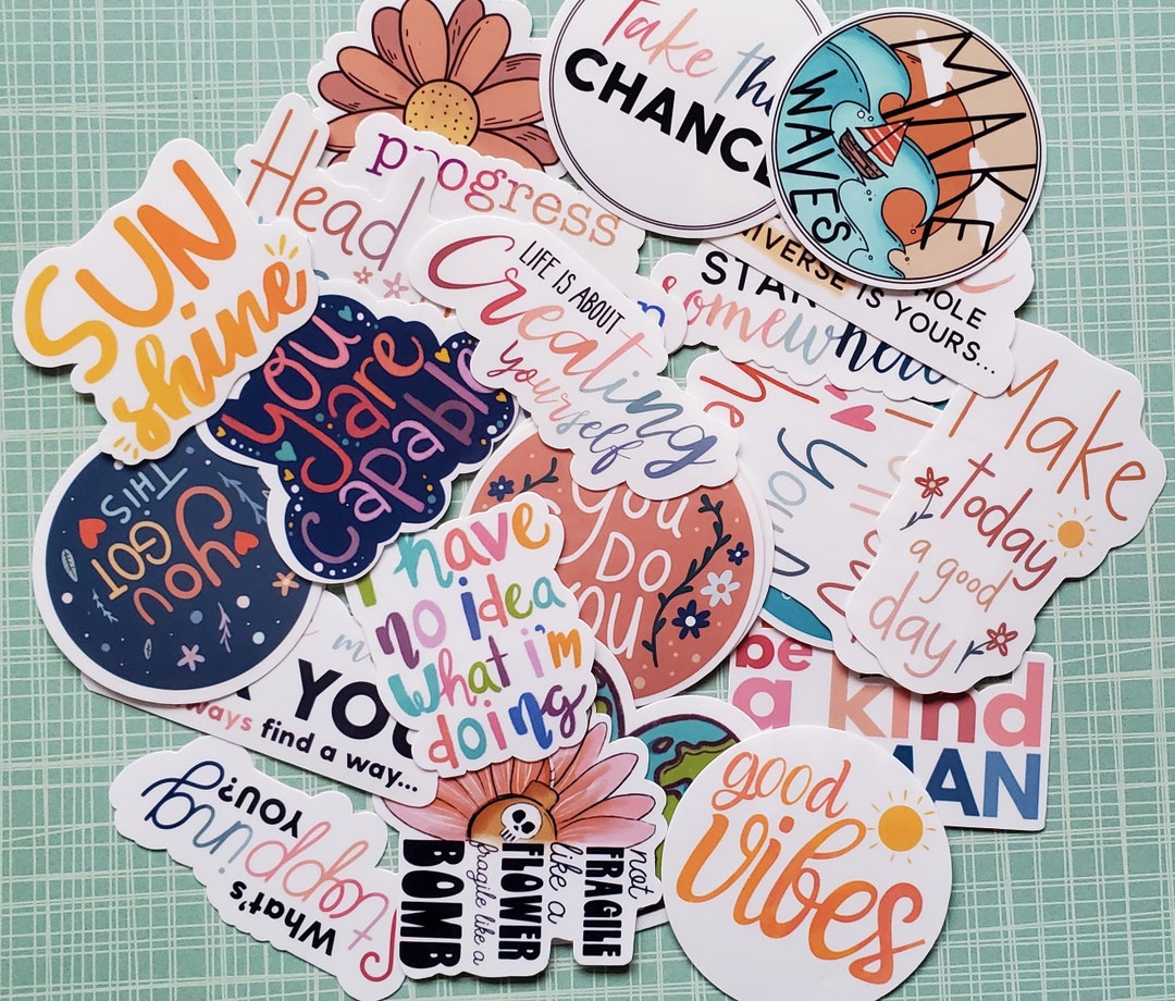 25 Inspirational Sticker Pack, Stickers for Decoration, Motivation ...