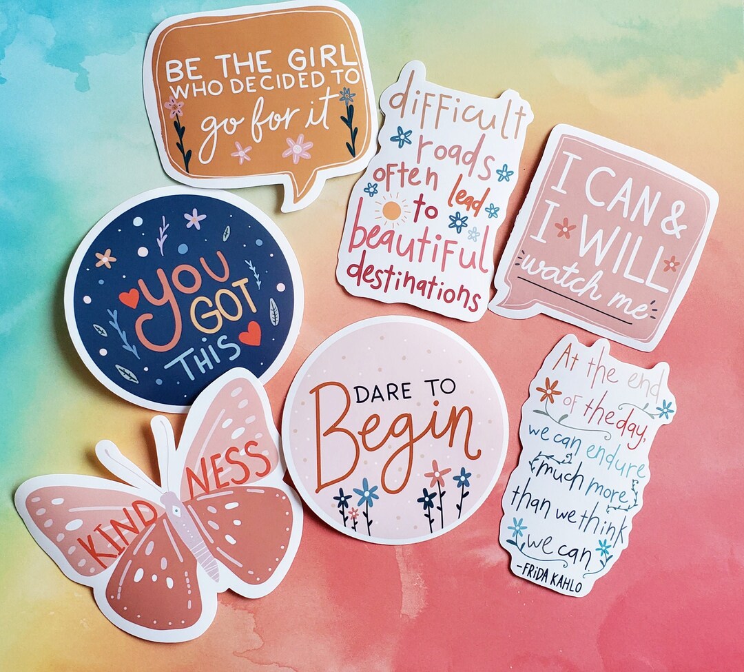 Inspirational Sticker Pack, Quote Stickers, Motivational Stickers ...