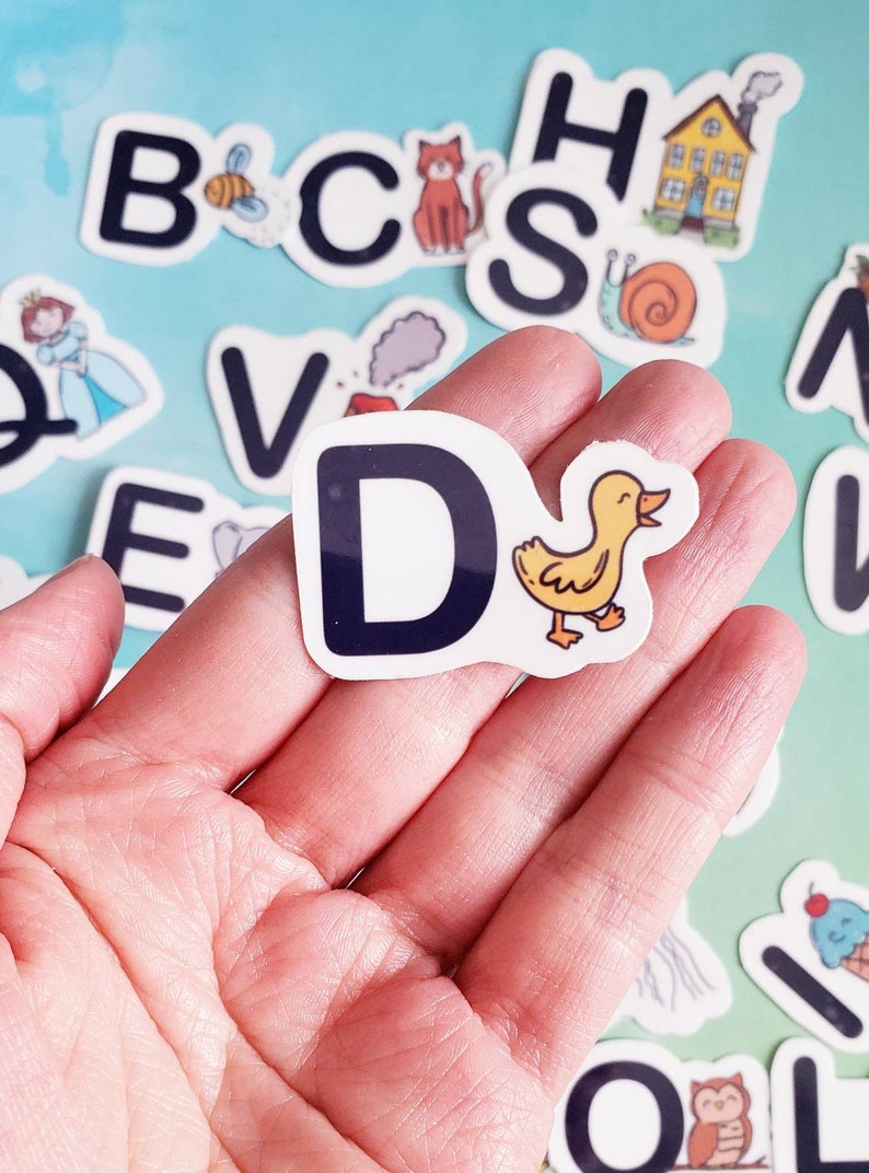 Alphabet Stickers ABC Labels for Learning to Read Learn - Etsy
