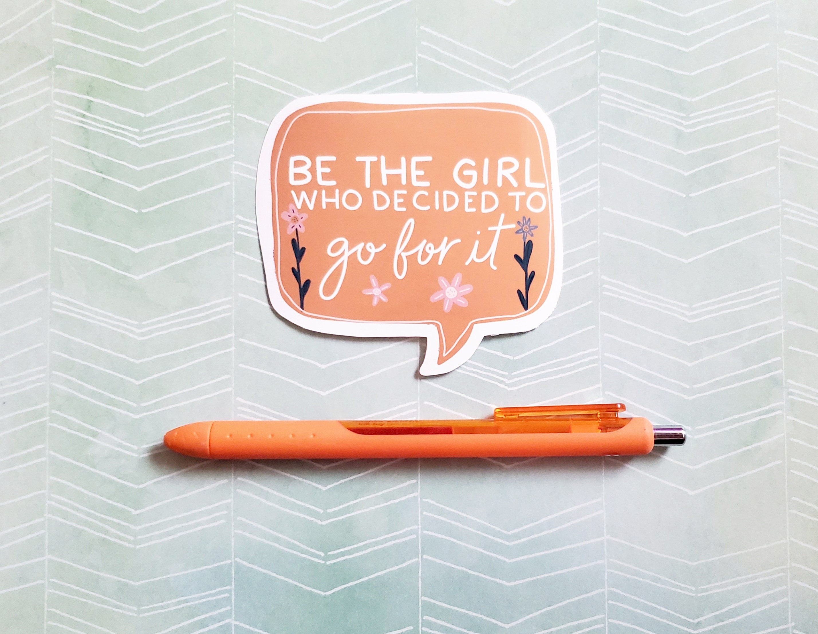 Be the Girl Who Decided to Go For It Sticker Motivational | Etsy