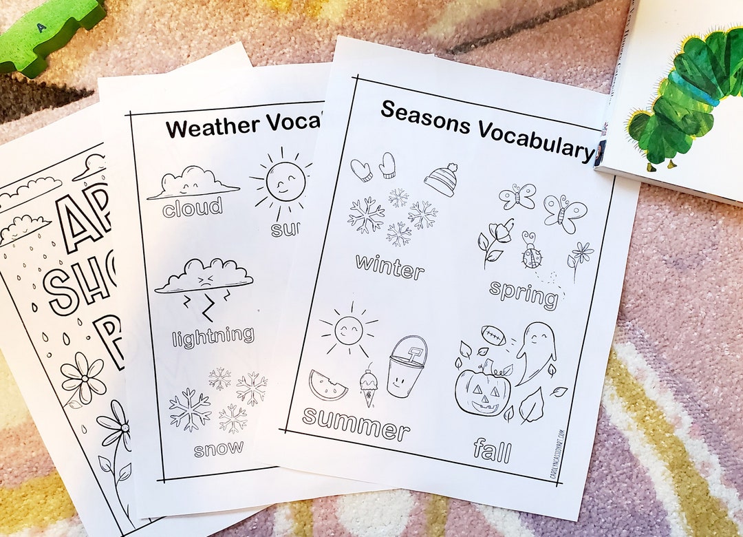 Weather and Seasons Coloring Pages, Coloring Pages for Kids, Art ...