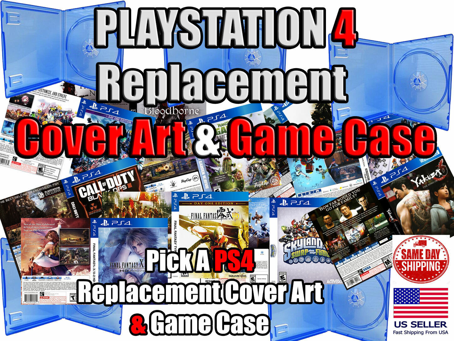 Playstation 4 PS4 Cover Art Replacement - Etsy