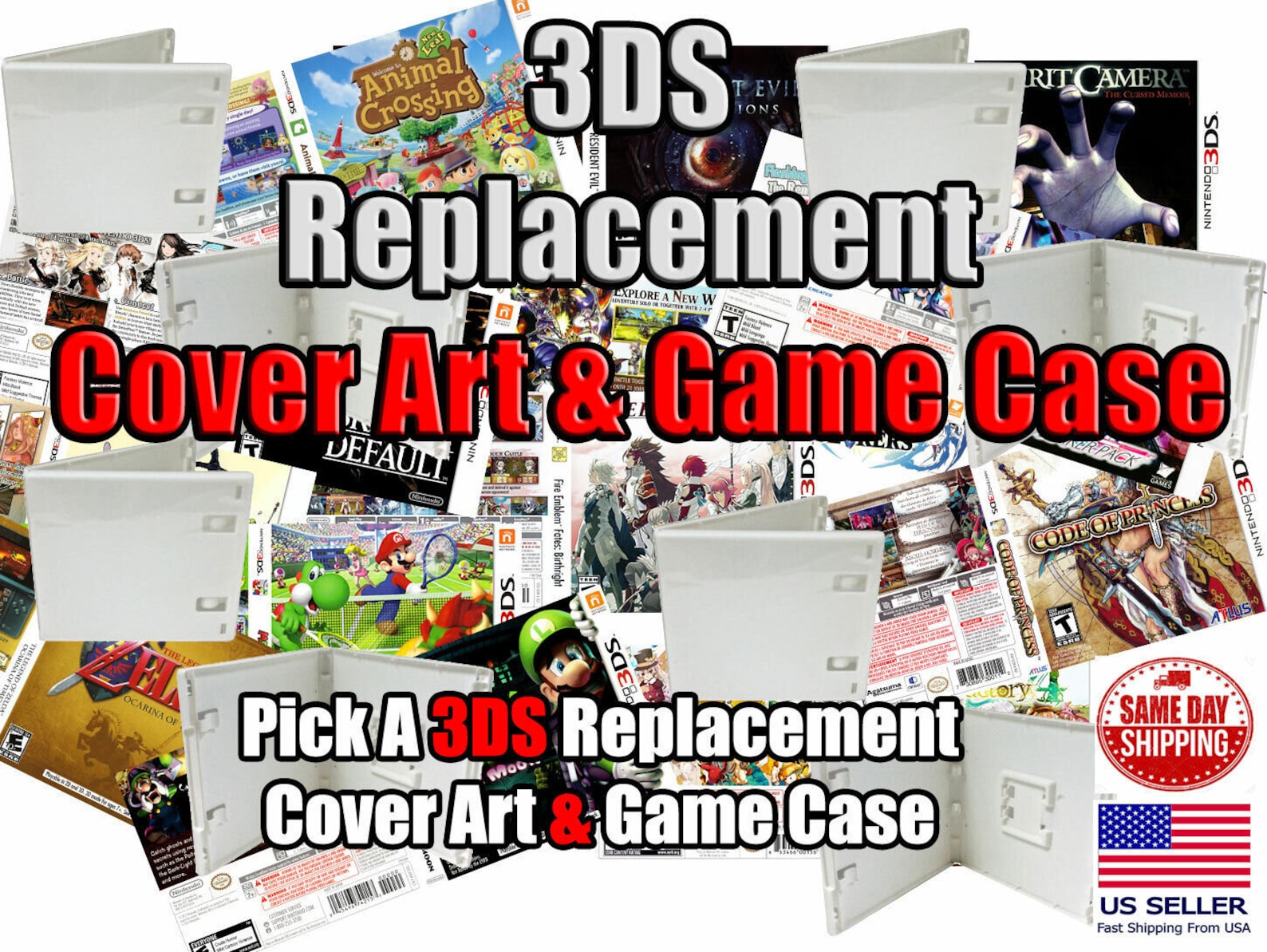 Nintendo 3DS Cover Art Case Replacement | Original/authentic Nintendo ...
