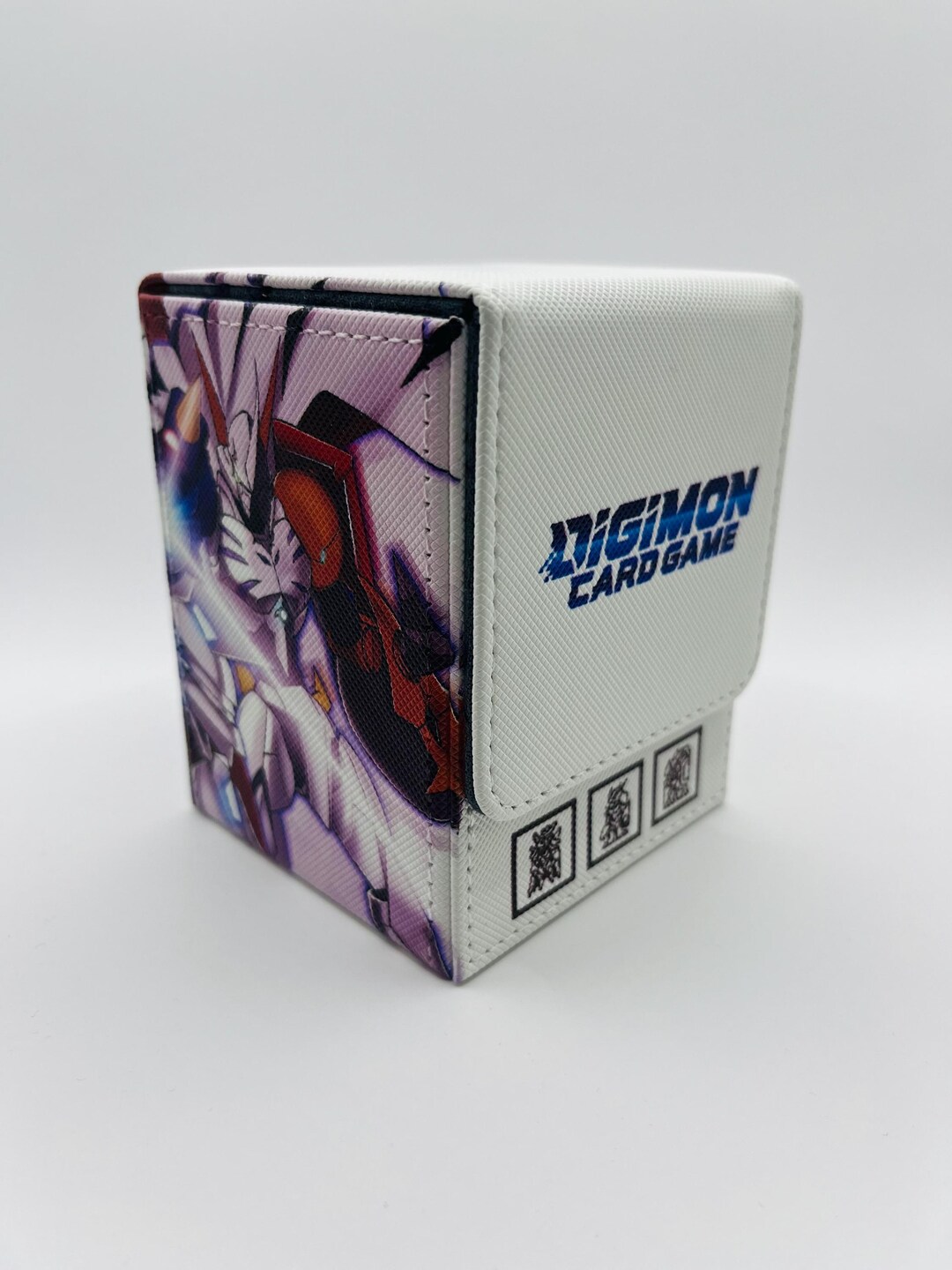 TCG Deck Box Digimon Omnimon Gallantmon Royal Knights Magnetic Fits 100 ...