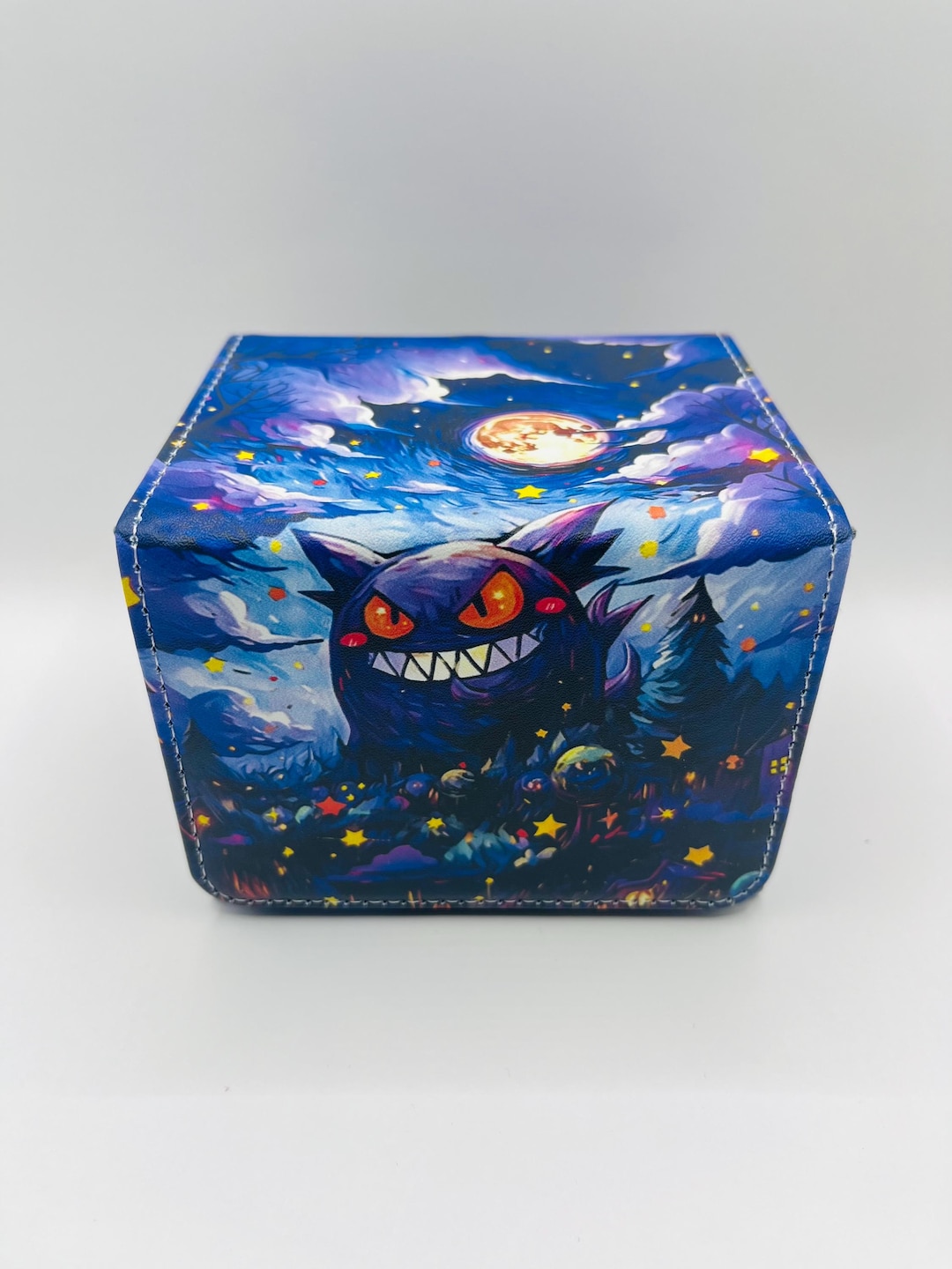 TCG Deck Box Pokémon Gengar Retro Painting Halloween Fits 100 Cards - Etsy