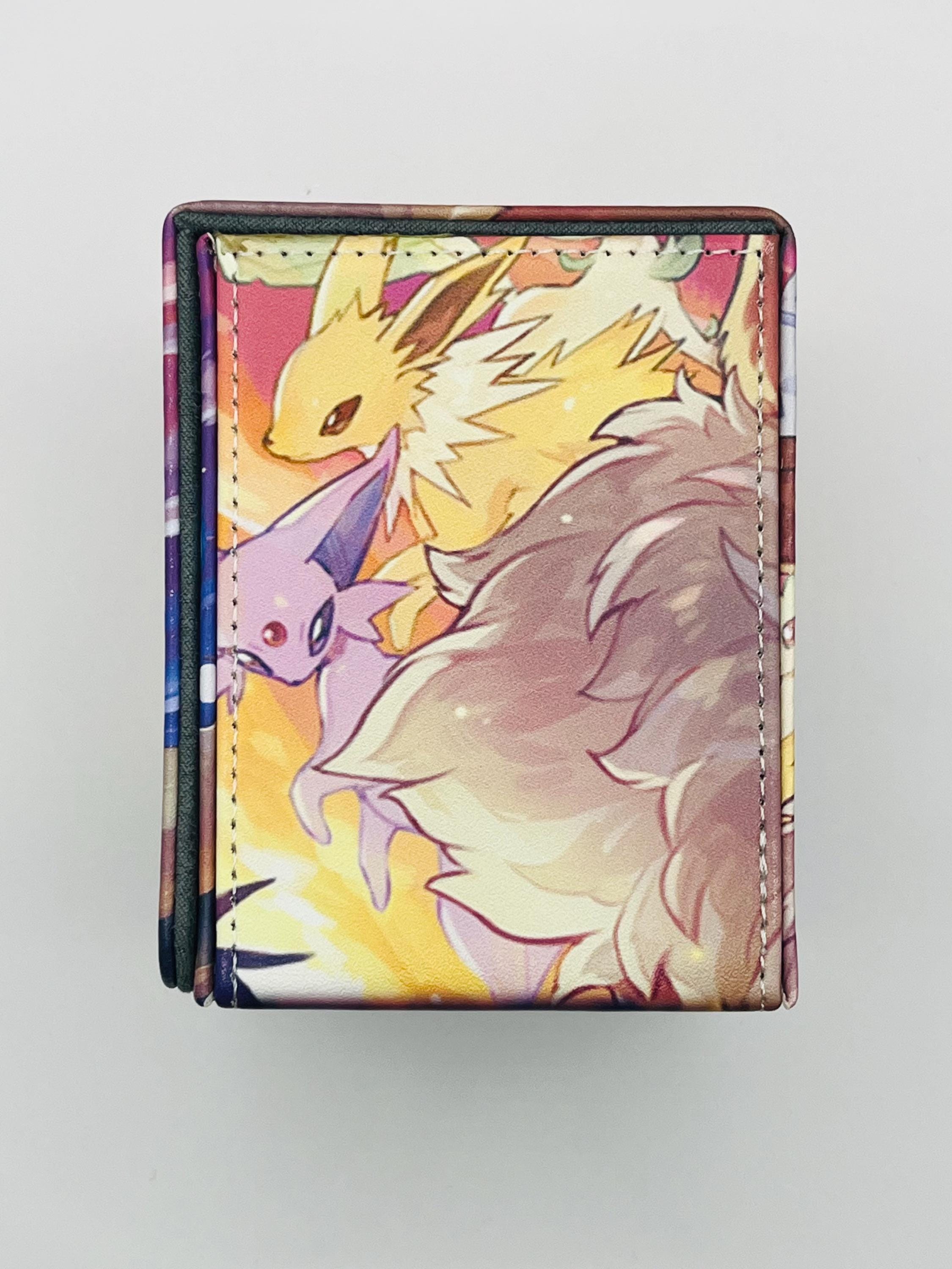 TCG Deck Box Pokémon Eevee Eeveelution Retro Fits 100 Cards - Etsy