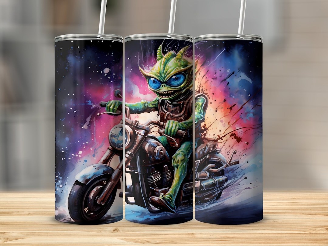 Alien Tumbler Wrap Sublimation Design, Sci-fi 20 Oz Skinny Tumbler ...