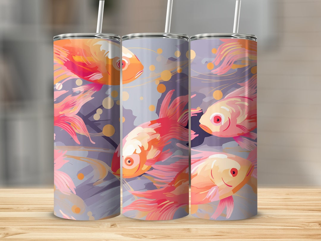 Koi Fish Tumbler Wrap Sublimation Design Under the Sea 20 Oz - Etsy