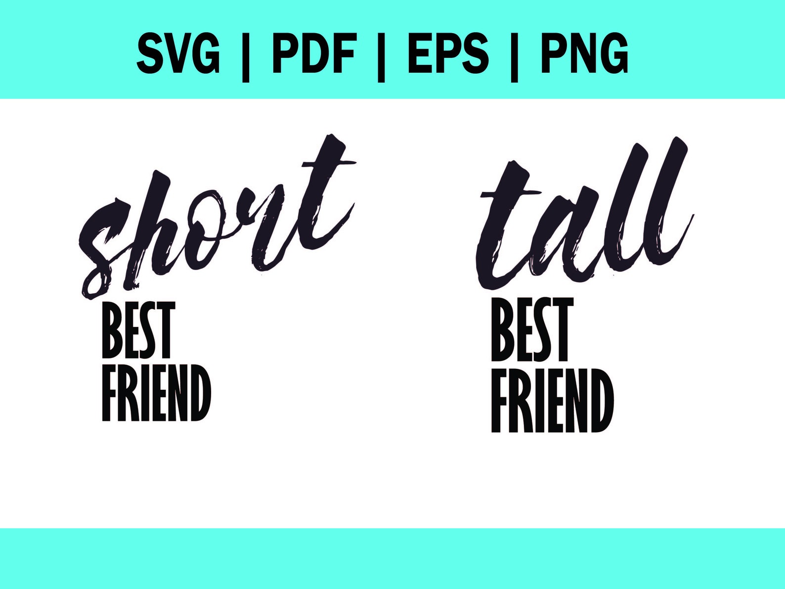 TALL Best Friend and SHORT Best Friend Coffee Svg, Popular Svg, Tumbler ...