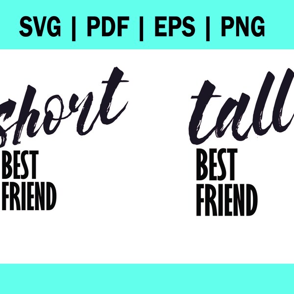 Tall and Short Best Friend Png - Etsy