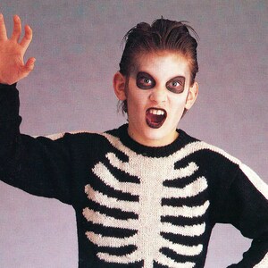 PDF Knitting Pattern Vintage Skeleton Sweater DK Retro - Etsy