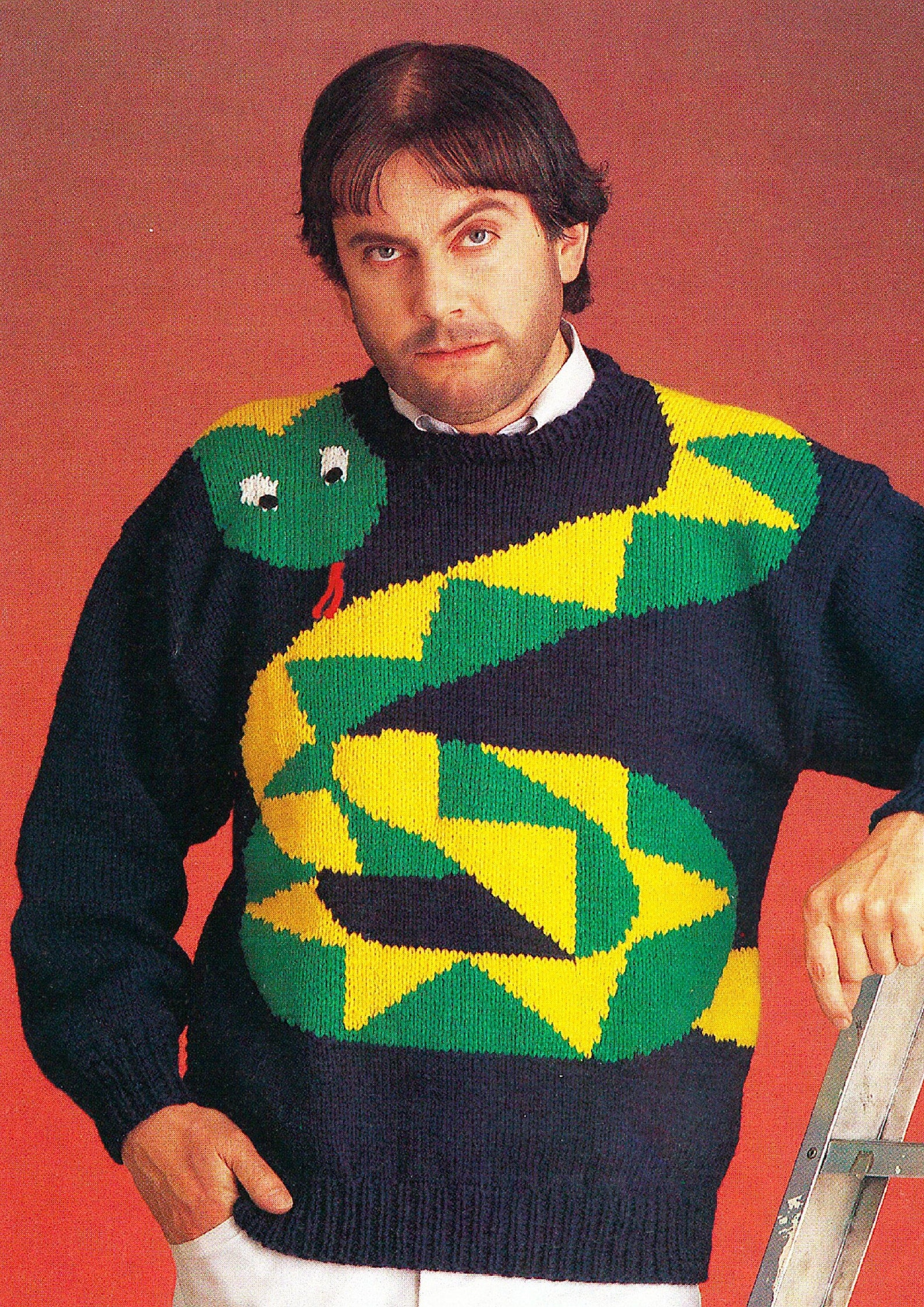 PDF Knitting Pattern, Vintage Snake Sweater, DK, Retro, Jumper, Goth ...