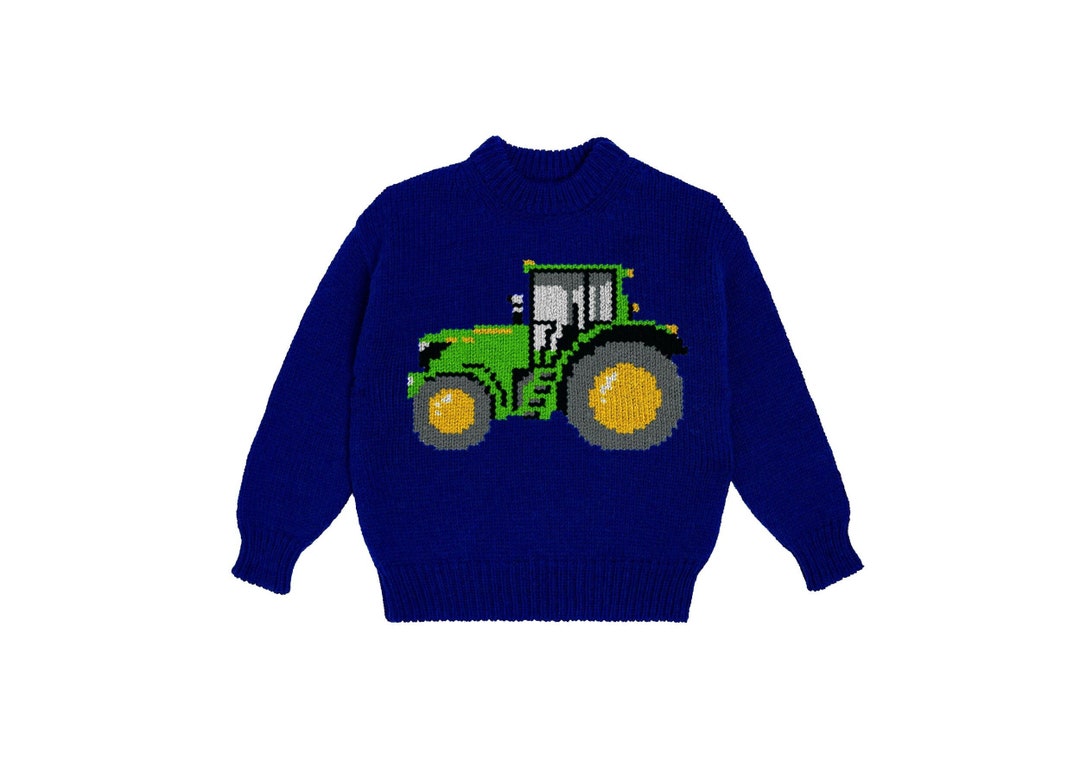 PDF Knitting Pattern Green Tractor, Heavy Equipment Intarsia ...