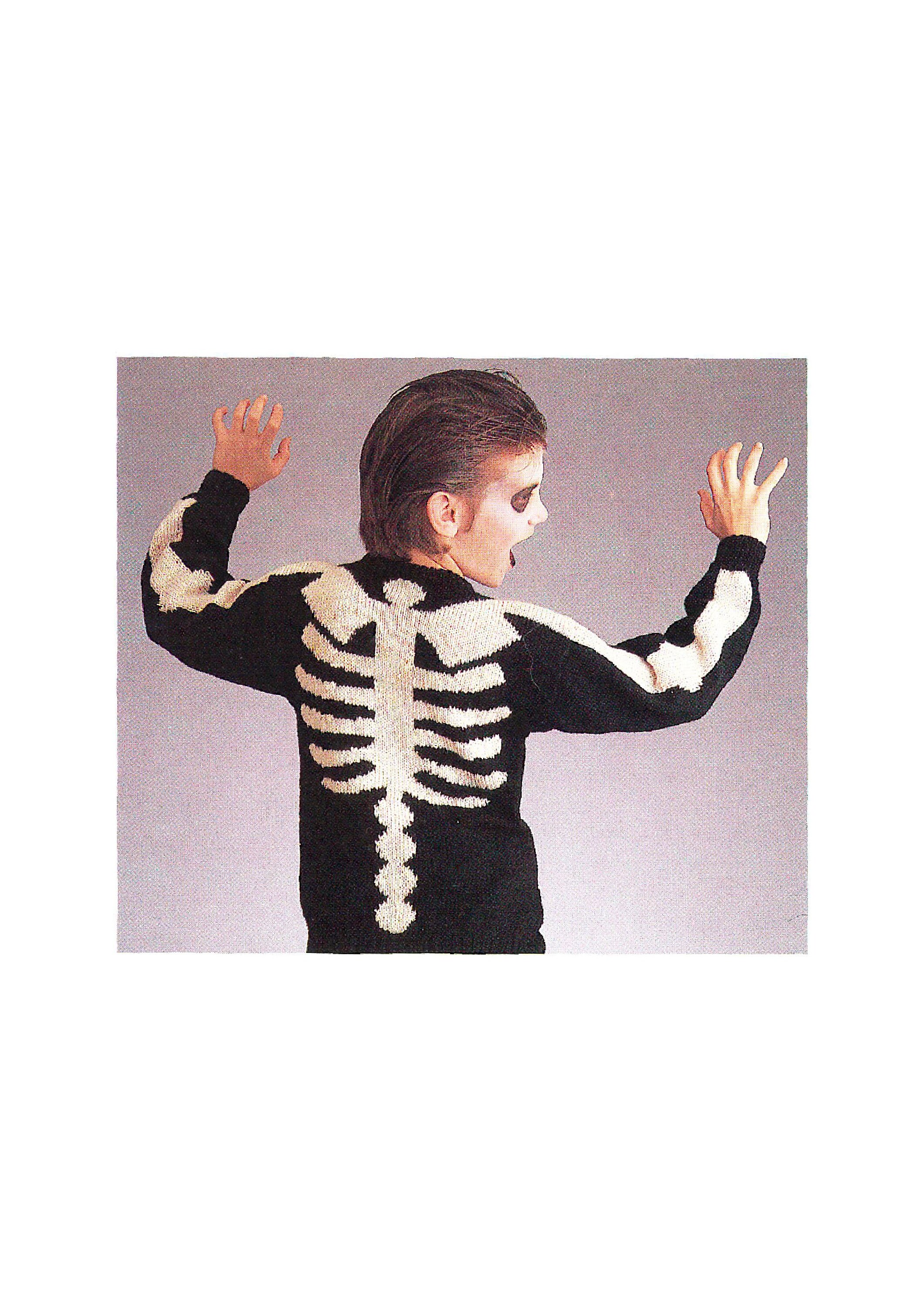 PDF Knitting Pattern Vintage Skeleton Sweater DK Retro - Etsy