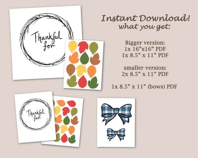 Gratitude Wreath Printable - Thanksgiving Poster - Practice Gratitude ...