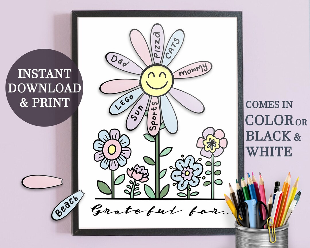Spring Easter Gratitude Printable Activity Poster , Practice Self Care ...