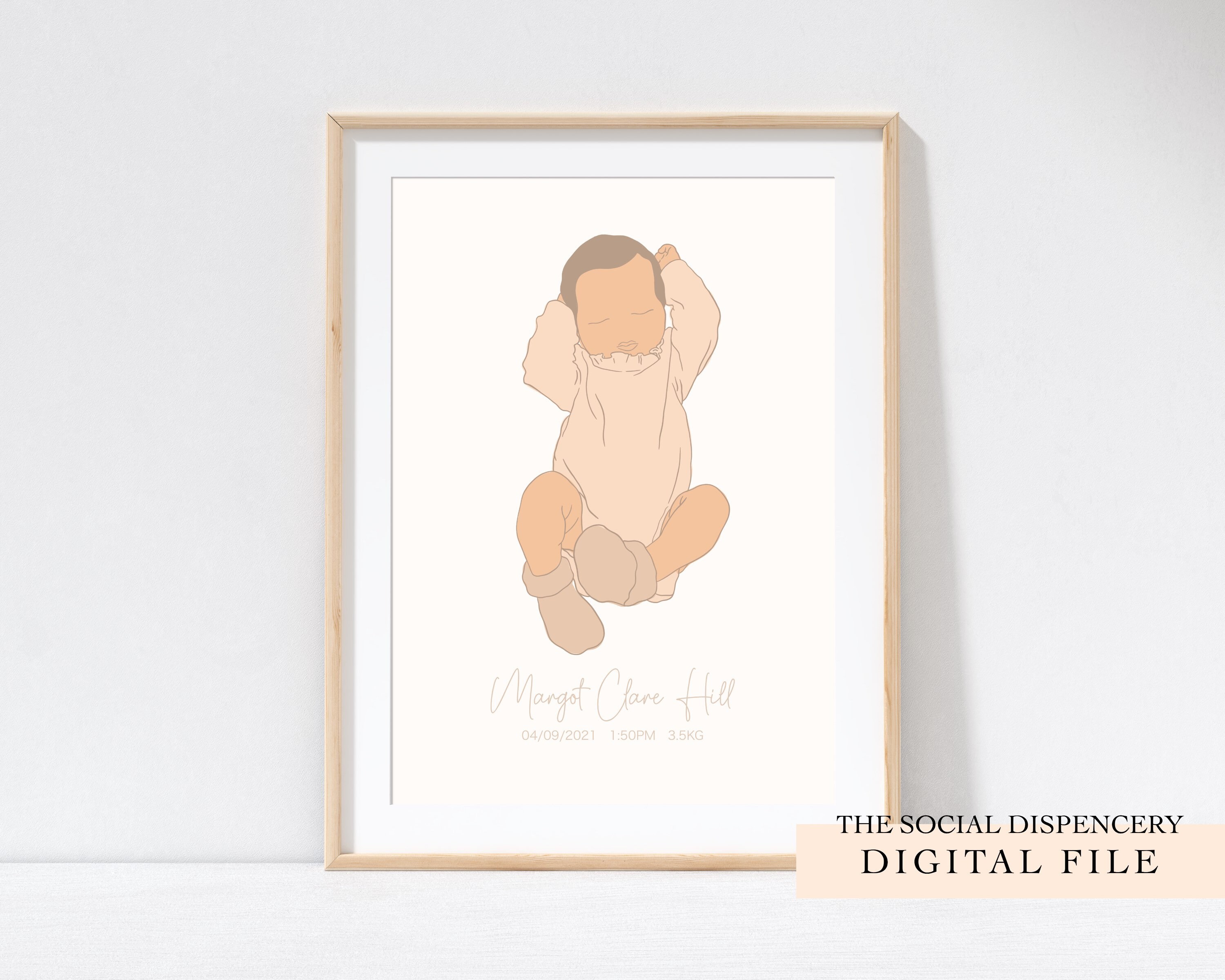 Custom Birth Poster Newborn Portrait Birth Print Baby - Etsy Australia